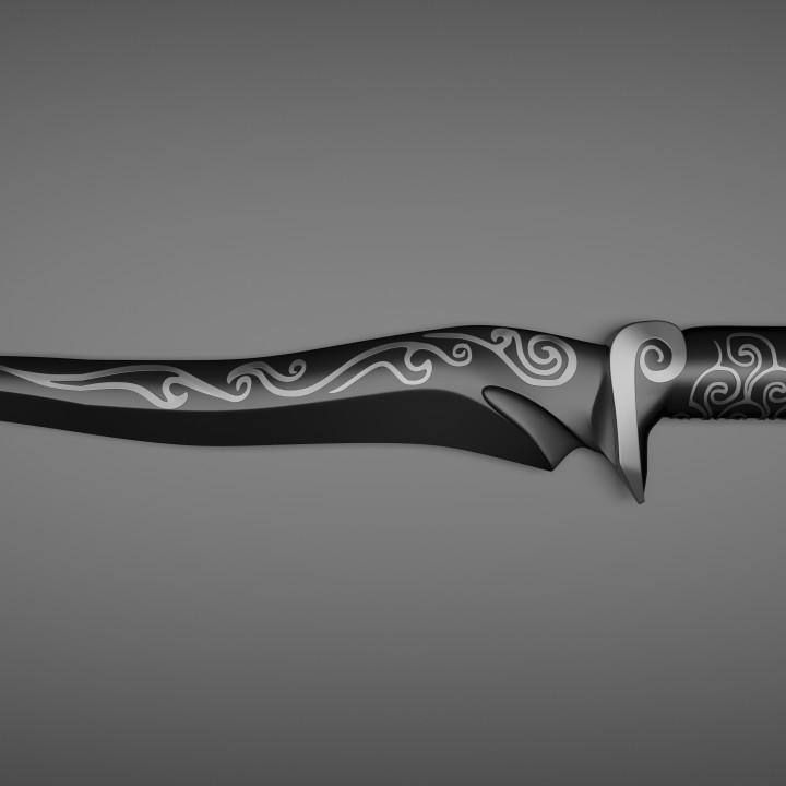 3D Printable Ebony Dagger (Skyrim) by Patrick R.