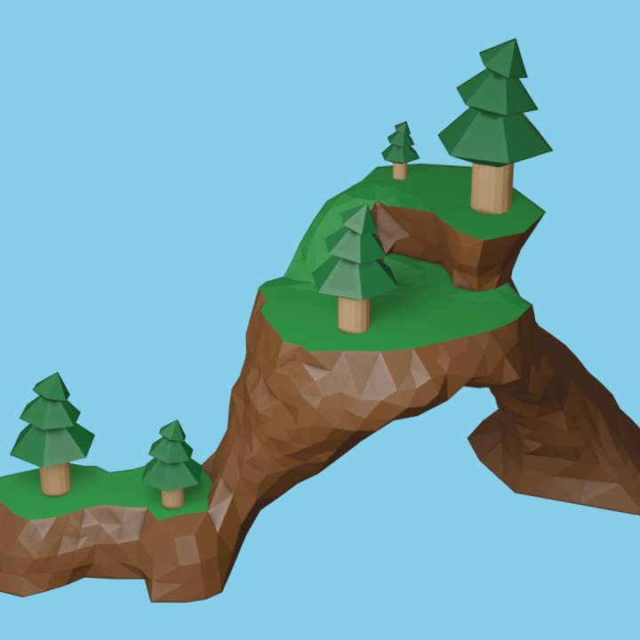 3D Printable Low Poly Arch Landscape by inProgressDesigns