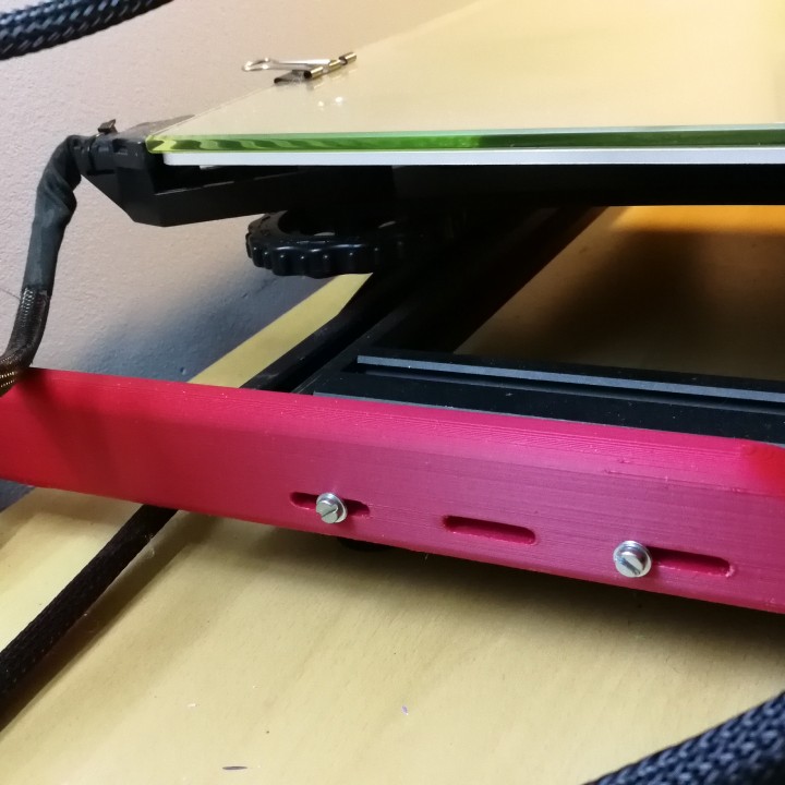 3D Printable Creality CR-10 - Slide for the heatbed power cable by ...