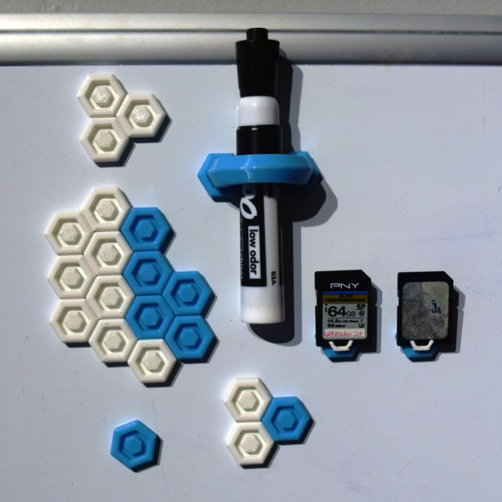 3D Printable Modular Whiteboard/Fridge Magnets by Neil Sawhney