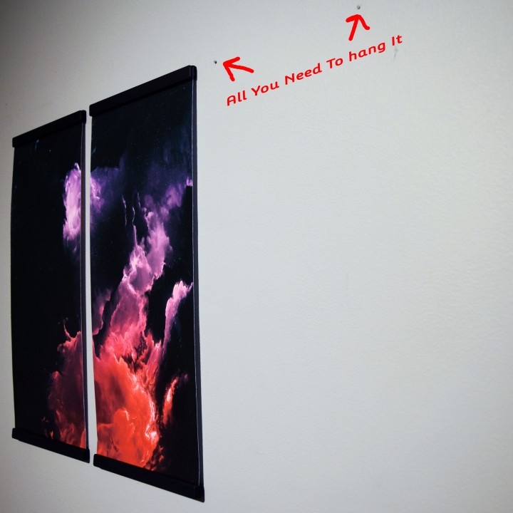 3D Printable Modern Magnetic Canvas Frame by Neil Sawhney