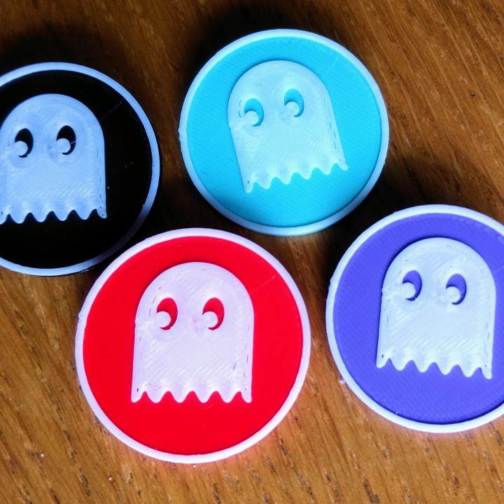 3D Printable Ghost badge by spyfox.3d.printing