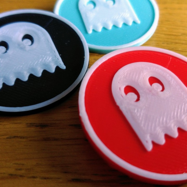 3D Printable Ghost badge by spyfox.3d.printing