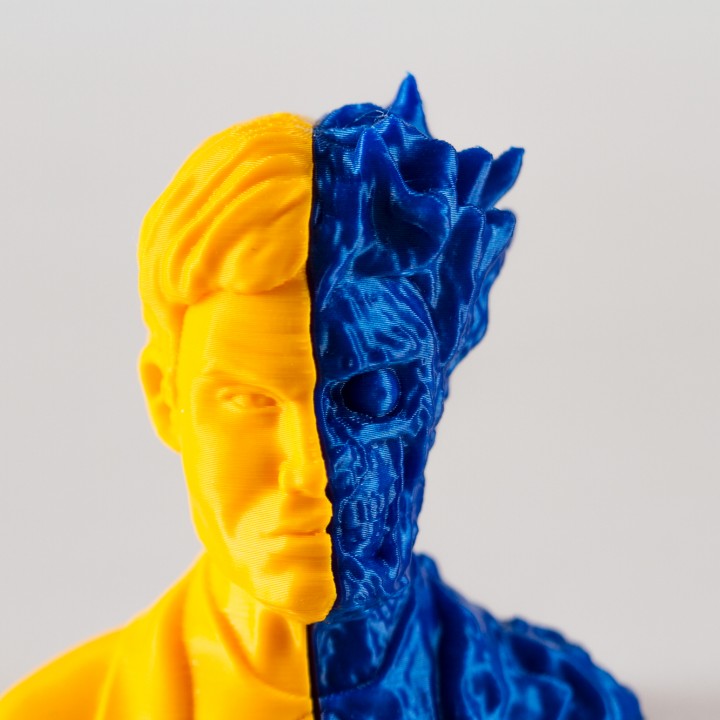 3D Printable Two-Face bust by Wekster