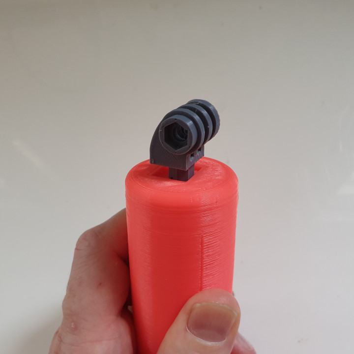 3D Printable Float Handle for Action Camera by Brodie Fairhall