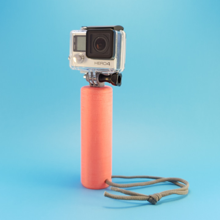 3D Printable Float Handle for Action Camera by Brodie Fairhall