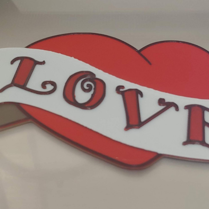 3D Printable Valentines Love Heart by J