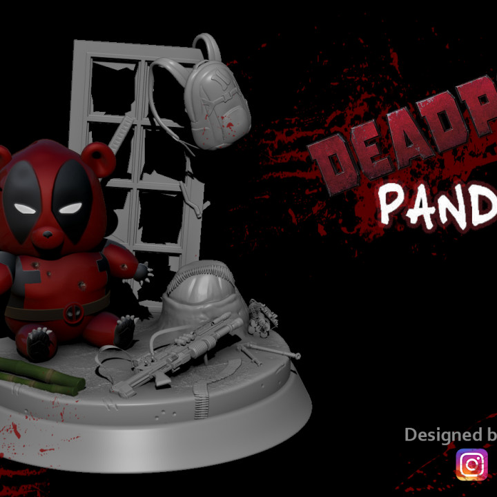 3D Printable Deadpool Panda by Marko Makaj