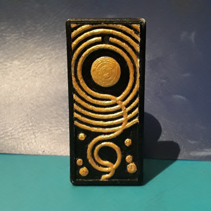 3D Printable Raceman sequence keychain (univers) by leandros priego