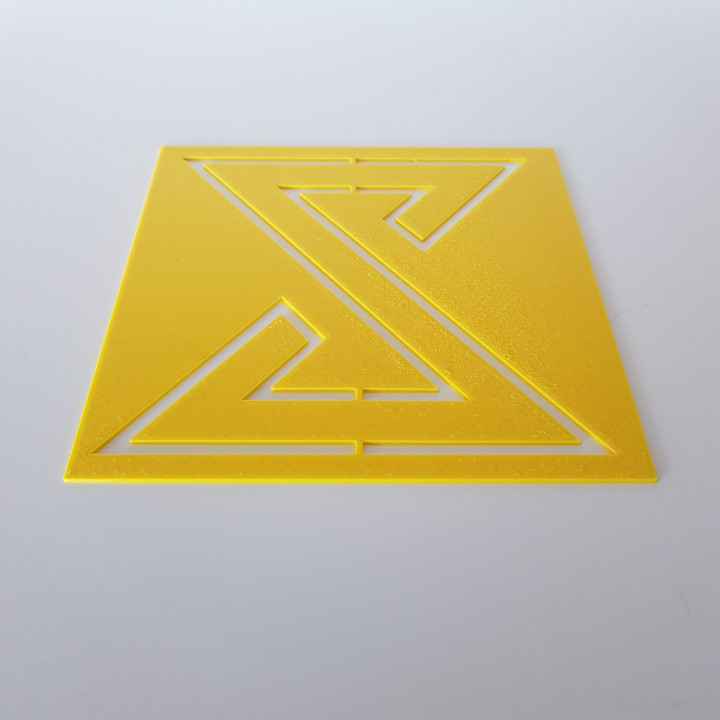 3D Printable Witcher Sign Yrden Stencil by Sebastiaan Holman