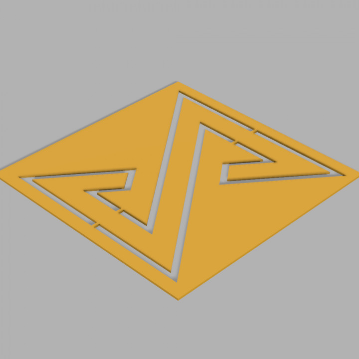 3D Printable Witcher Sign Yrden Stencil by Sebastiaan Holman