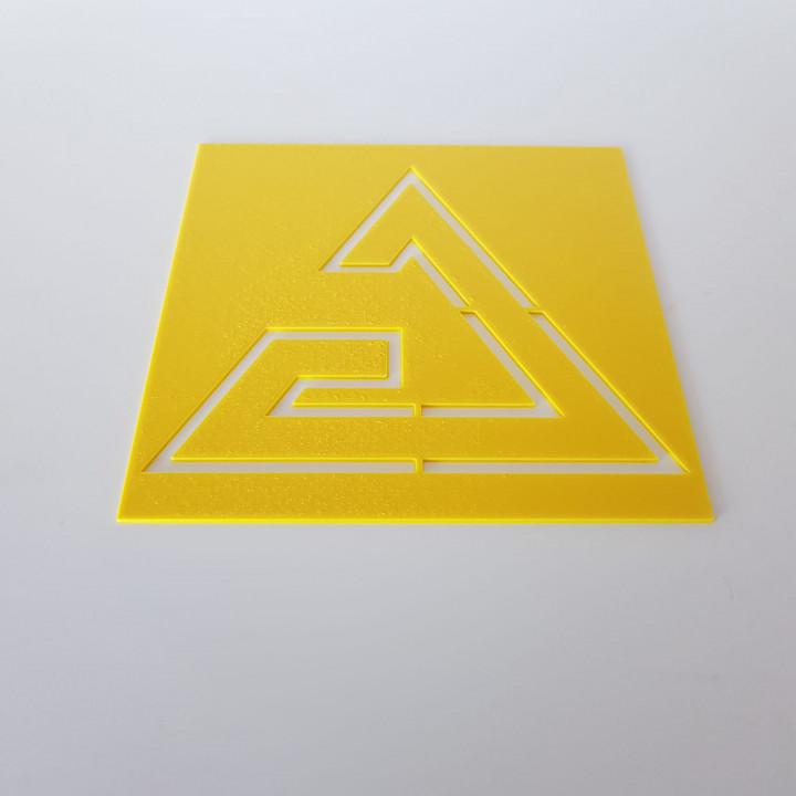 3D Printable Witcher Sign Quen Stencil by Sebastiaan Holman