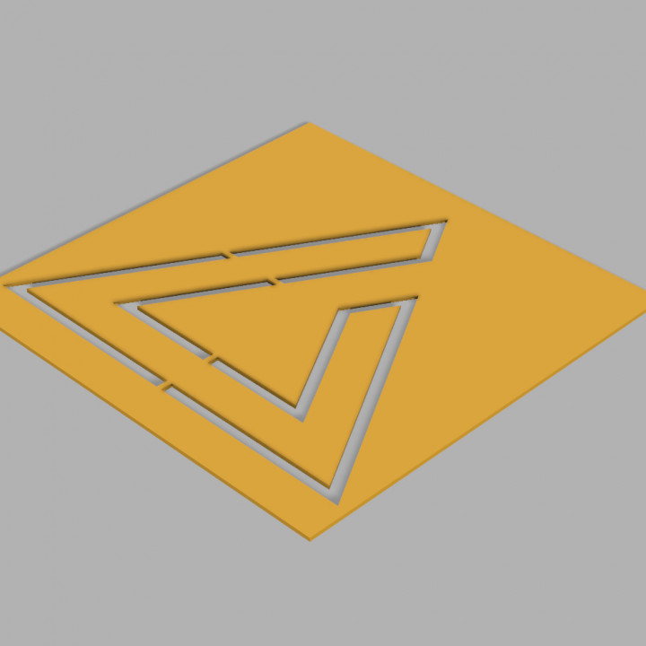 3D Printable Witcher Sign Ingni Stencil by Sebastiaan Holman