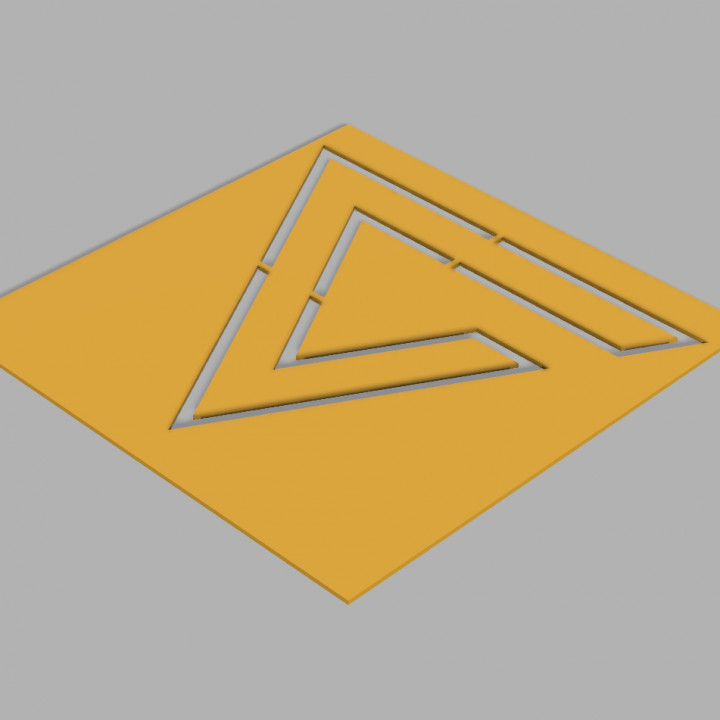 3D Printable Witcher Sign Axii Stencil by Sebastiaan Holman