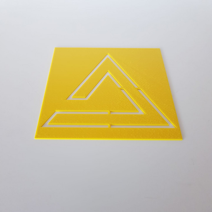 3D Printable Witcher Sign Axii Stencil by Sebastiaan Holman