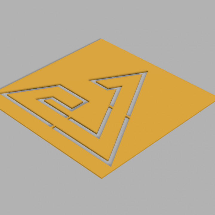 3D Printable Witcher Sign Aard Stencil by Sebastiaan Holman