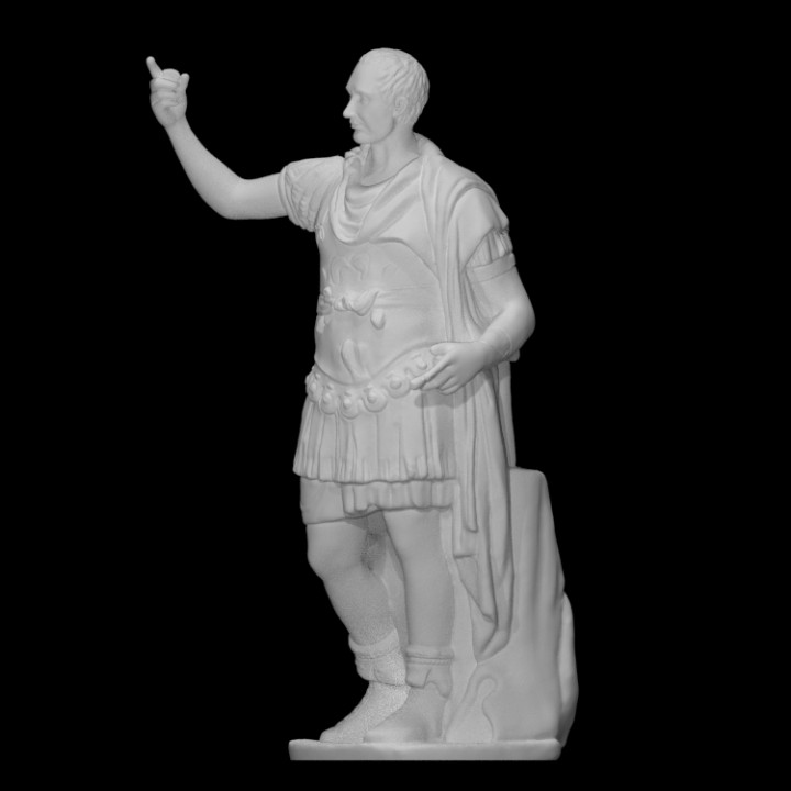 3D Printable Figure in military uniform, with a modern head of Julius ...