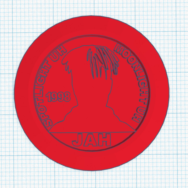 3D Printable Jah coin by Luke vanderburgh