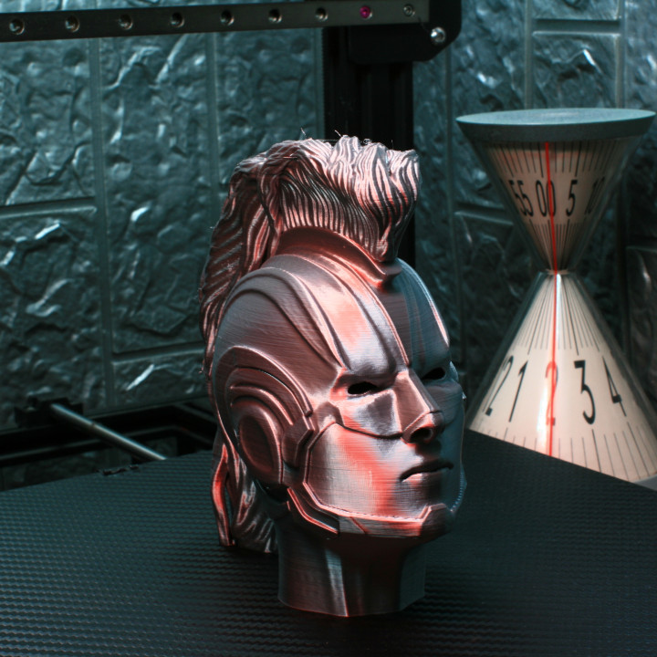 3D Print of CAPTAIN MARVEL MOHAWK HELMET by iczfirz
