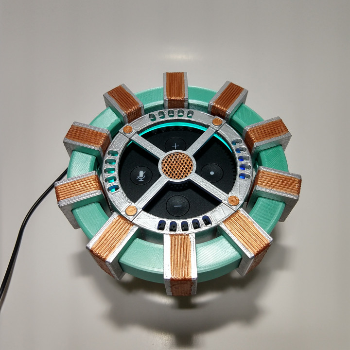 3D Printable Iron Man Arc Reactor Echo Dot Case by Deja'vu