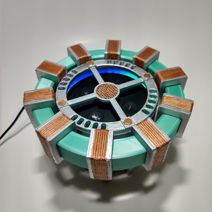 3D Printable Iron Man Arc Reactor Echo Dot Case by Deja'vu