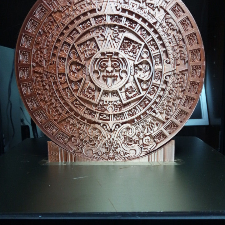 3D Print of Aztec sun stone by Drmartin54