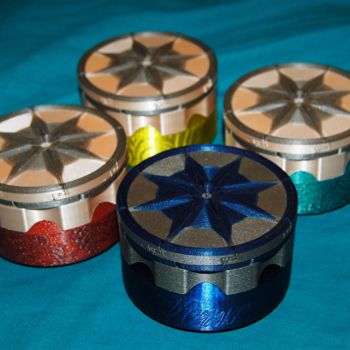 3D Printable Aperture Iris Box by Brien Allison