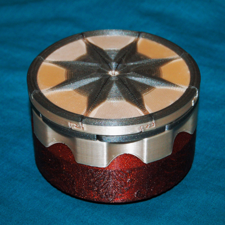 3D Printable Aperture Iris Box by Brien Allison