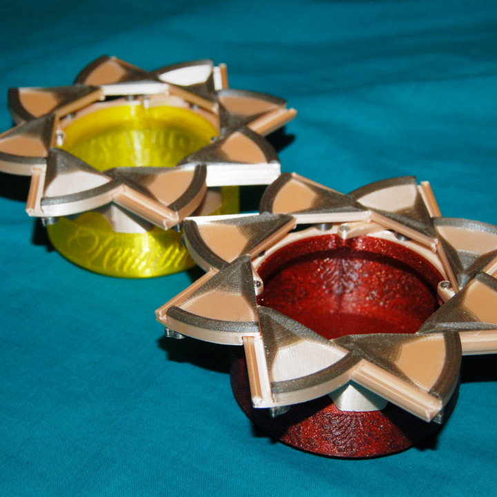 3D Printable Aperture Iris Box by Brien Allison