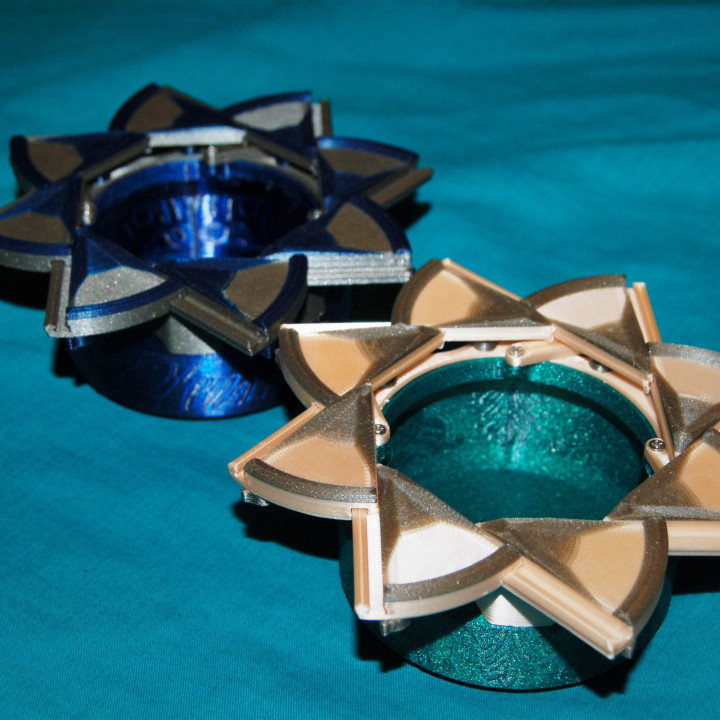 3D Printable Aperture Iris Box by Brien Allison