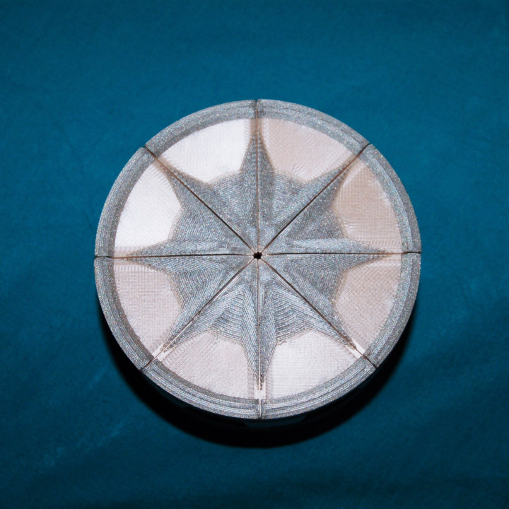 3D Printable Aperture Iris Box by Brien Allison