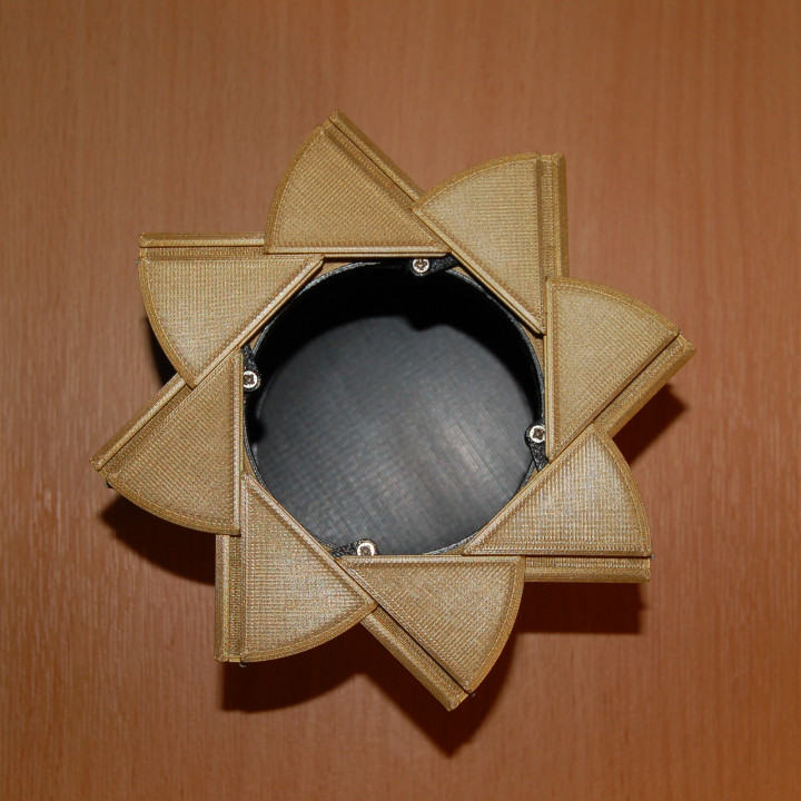 3D Printable Aperture Iris Box by Brien Allison