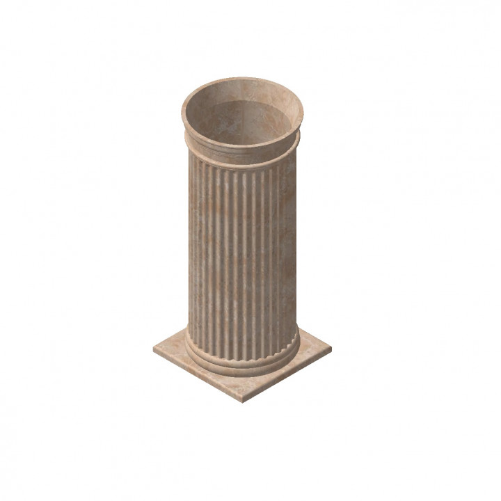 3D Printable Roman Column Vase, Pot by AlePre