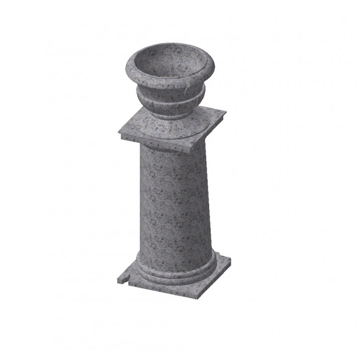 3D Printable Roman Column Vase, Pot by AlePre
