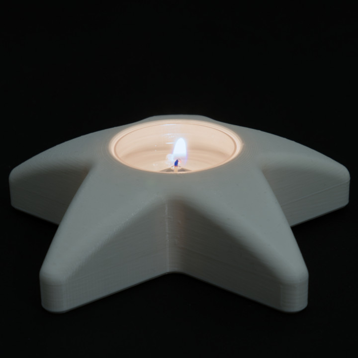 3D Printable Tealight holder star by Hallest