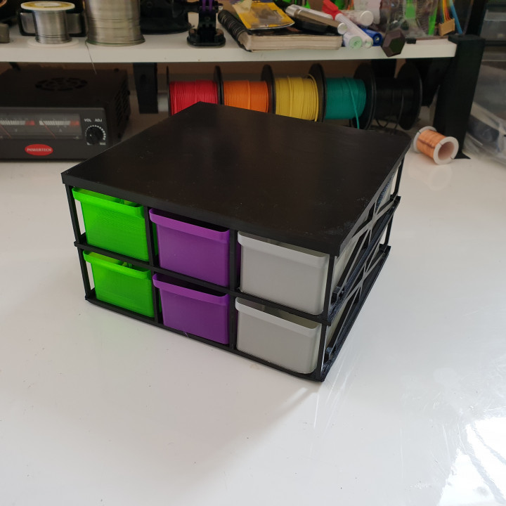 3D Printable Modular Parts Drawers by Brodie Fairhall