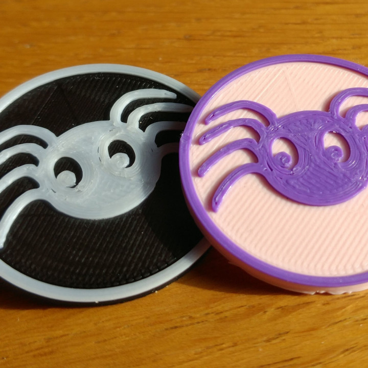 3D Printable Spider badge by spyfox.3d.printing