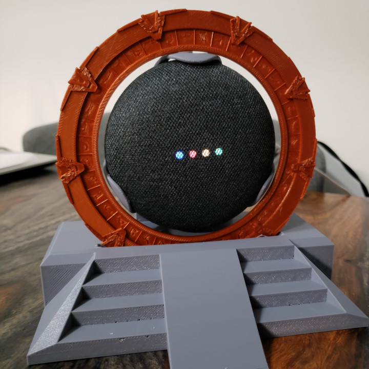 3D Printable StarGate Display for Google home Mini by Dan