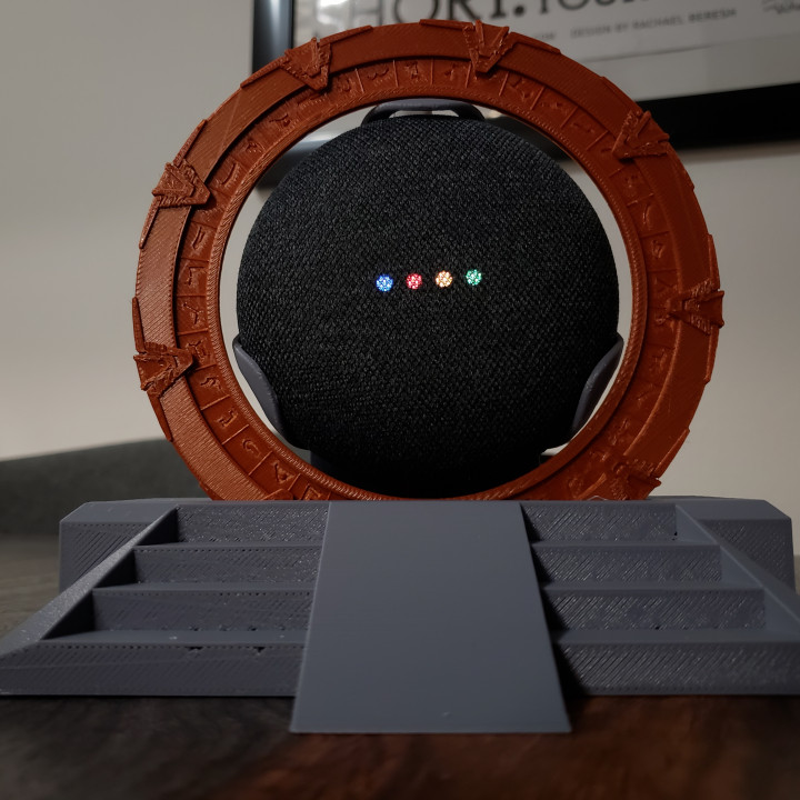 3D Printable StarGate Display for Google home Mini by Dan