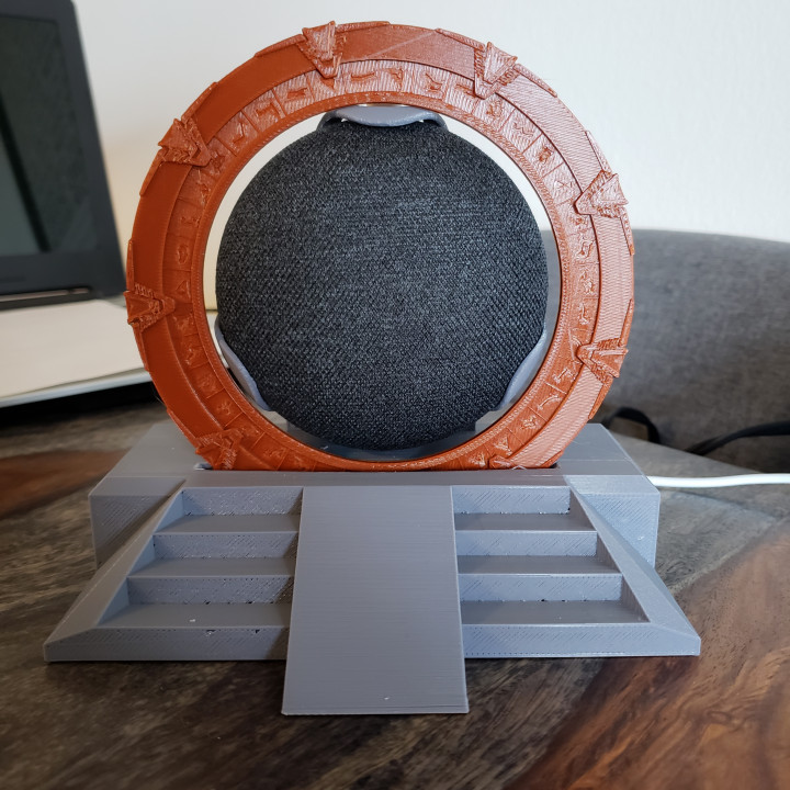 3D Printable StarGate Display for Google home Mini by Dan