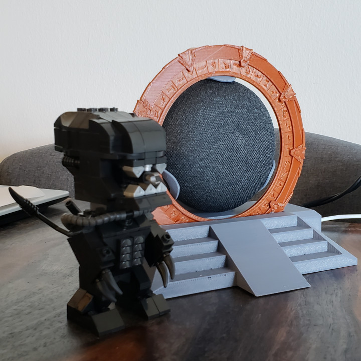 3D Printable StarGate Display for Google home Mini by Dan