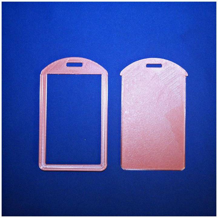 3D Printable Badge/ID Card Holder by Dave Disser