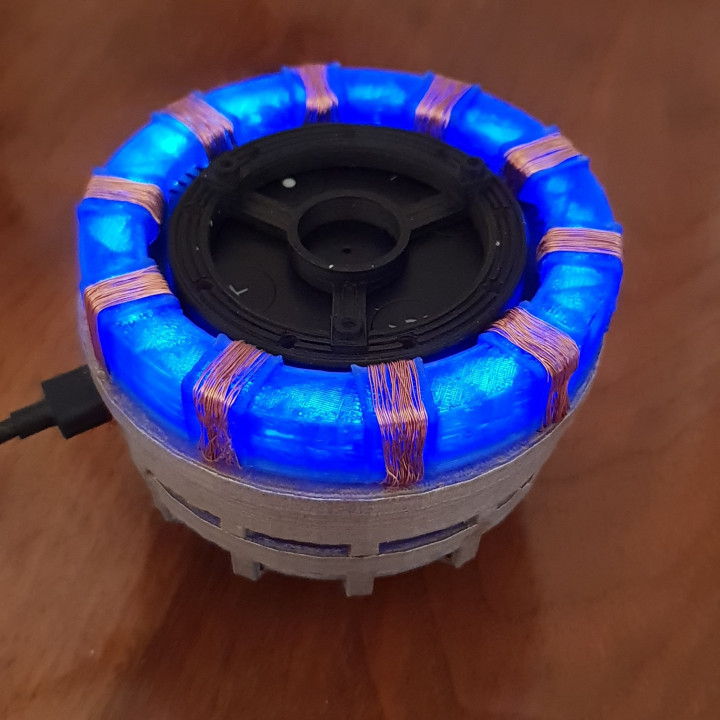 3D Printable Alexa Arc Reactor (Amazon Echo dot) by Saxon Fullwood