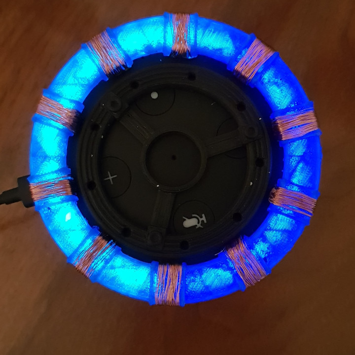 3D Printable Alexa Arc Reactor (Amazon Echo dot) by Saxon Fullwood