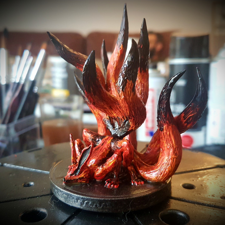 3D Print of Nine-Tailed Demon Fox by Romsteck