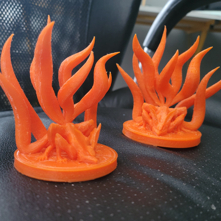 3D Print of Nine-Tailed Demon Fox by caitiekittenn