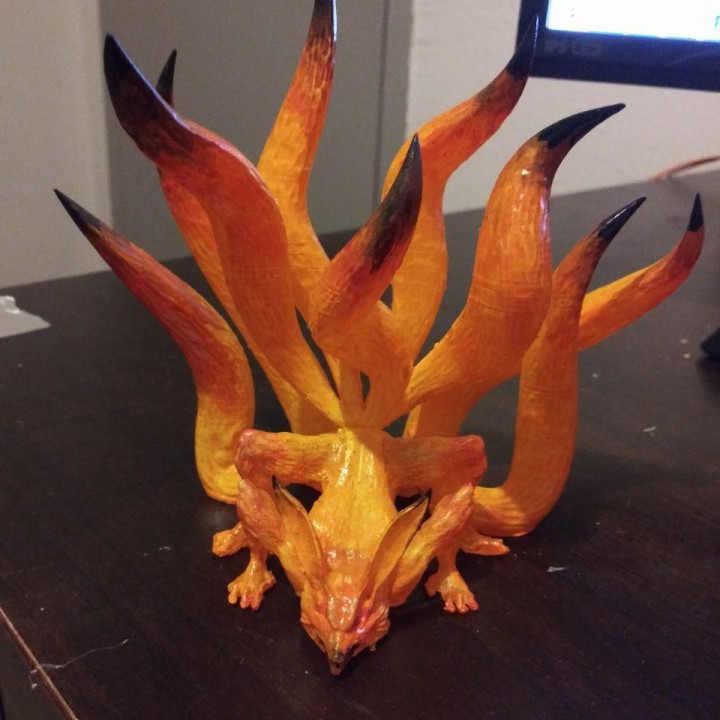 3D Print of Nine-Tailed Demon Fox by aperturist1