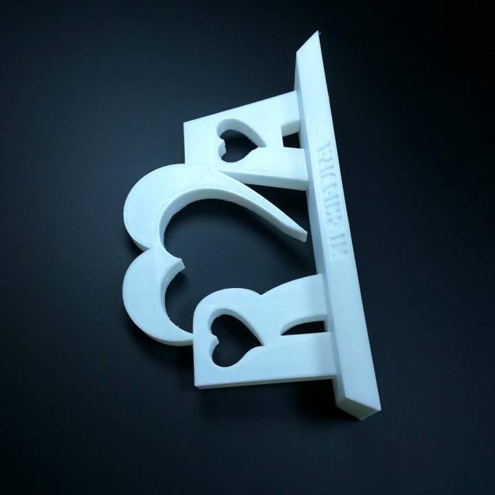 3D Printable Love and Friendship - Initials with base by Daniel D. Guevara