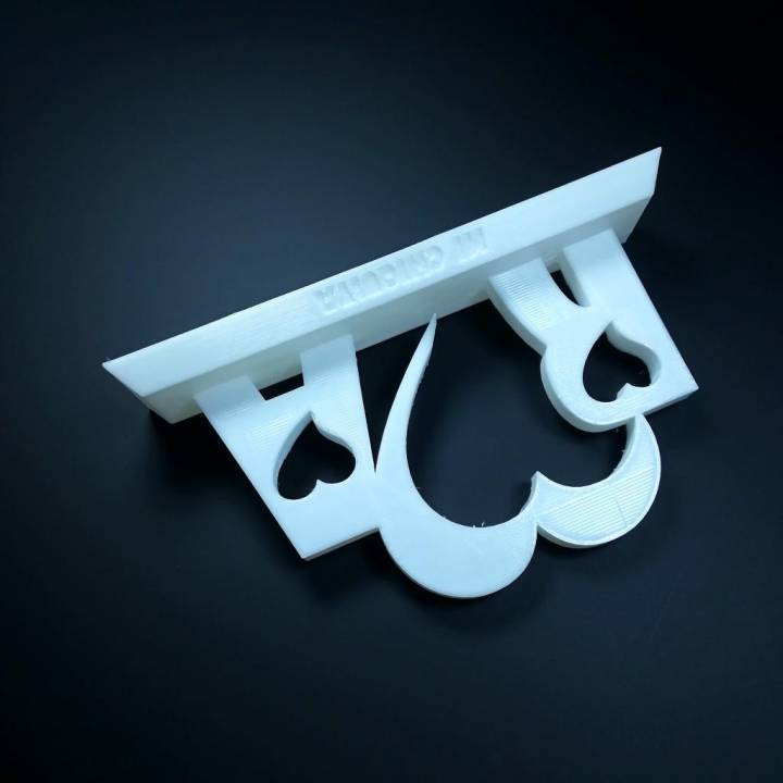 3D Printable Love and Friendship - Initials with base by Daniel D. Guevara