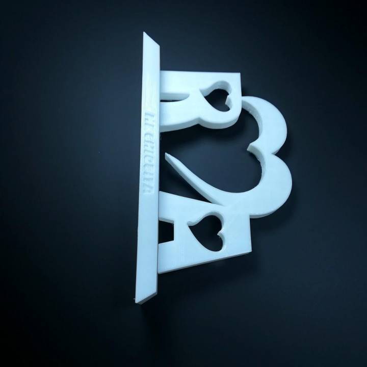 3D Printable Love and Friendship - Initials with base by Daniel D. Guevara